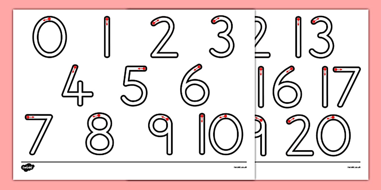 QLD Number Formation 0-20 (l'enseignant a fait) - Twinkl