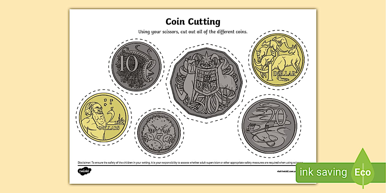 Coin Cutting (Lehrer gemacht) - Twinkl