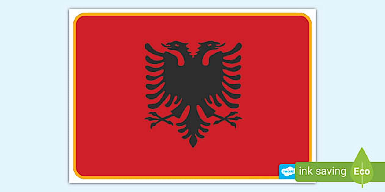 Albania Flag Display Poster | Geography | Twinkl - Twinkl
