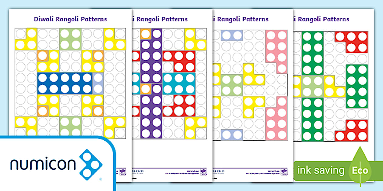 👉 Numicon Rangoli Patterns | Diwali Themed Activity Pack