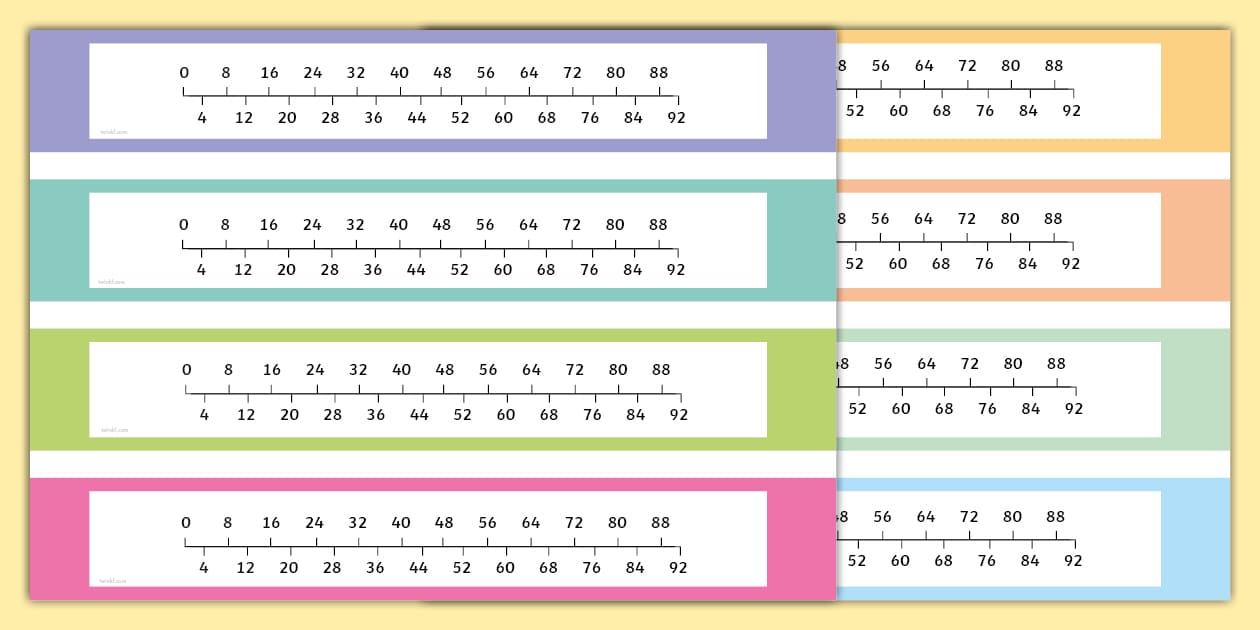 Counting In 4s Number Line (Hecho por educadores) - Twinkl