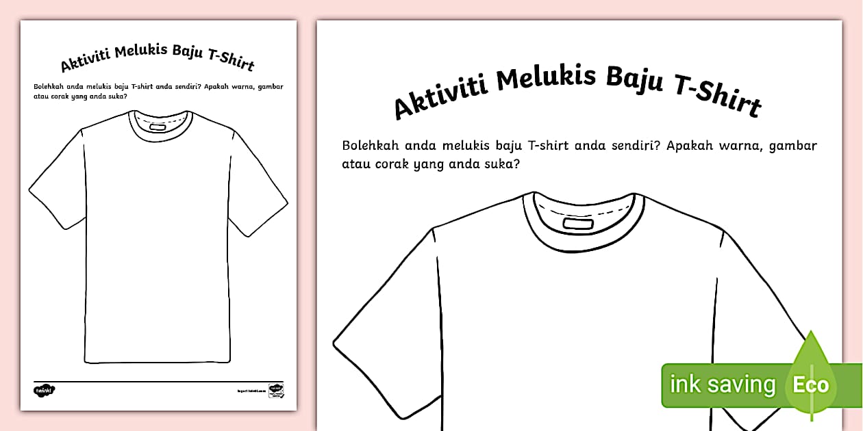 Aktiviti Melukis Corak Baju T-Shirt - Tema Pakaian - Twinkl