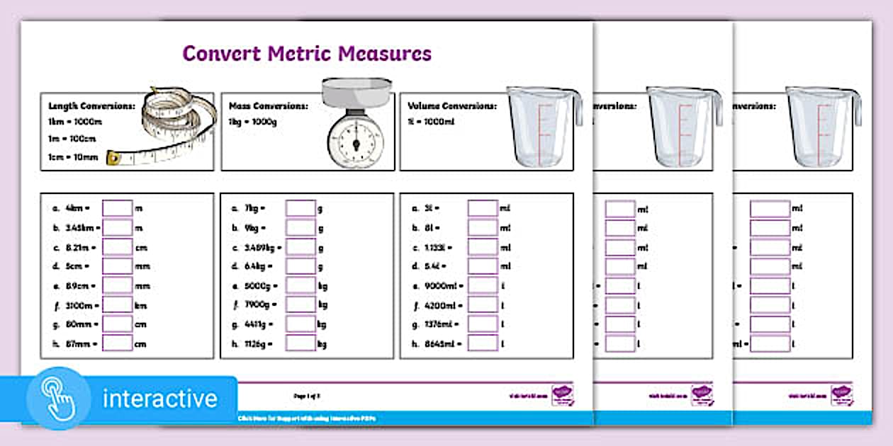 👉 White Rose Maths Supporting Year 6: Convert Metric Measures