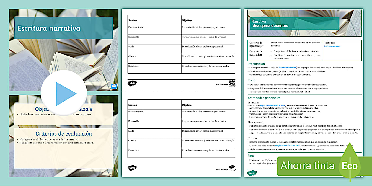 Pack de recursos: Escritura narrativa (teacher made)