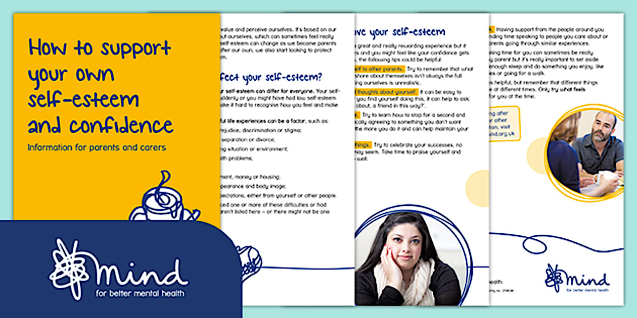 FREE! - How to Support Your Own Self-Esteem Leaflet | Mind Resources
