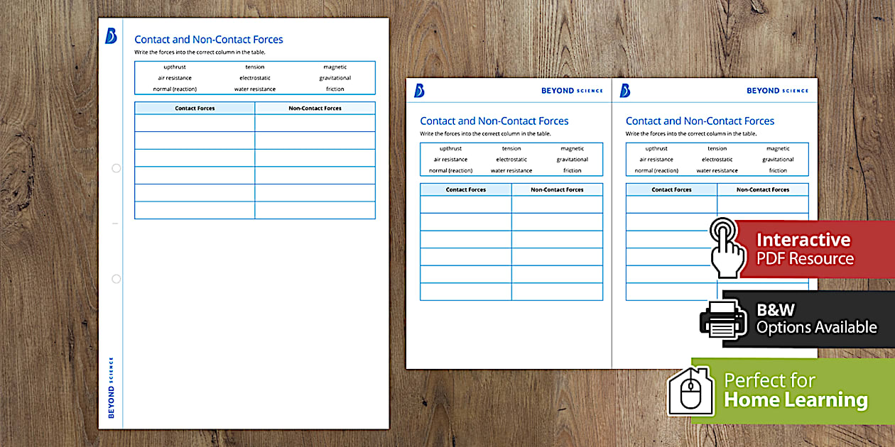 Contact/Non-Contact Forces Activity (teacher made) - Twinkl