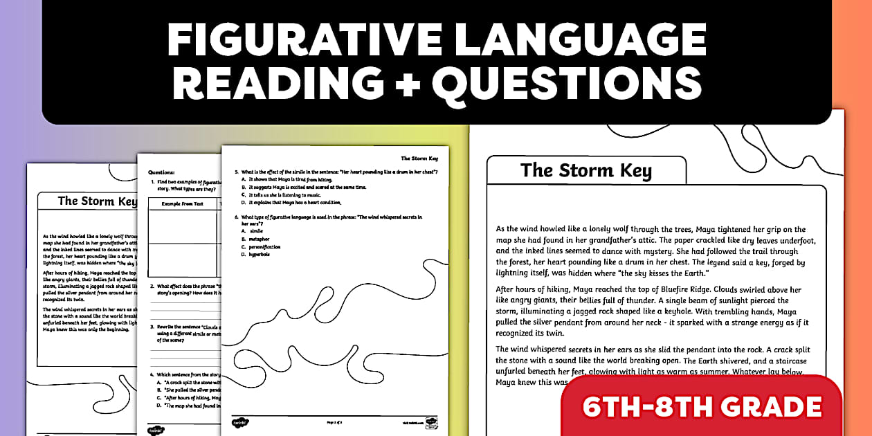 The Storm Key Figurative Language Adventure Story for 6-8