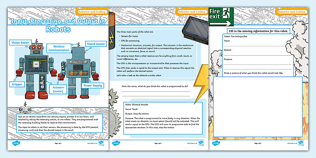Robotics and Coding – Input, Processing, Output in Robots