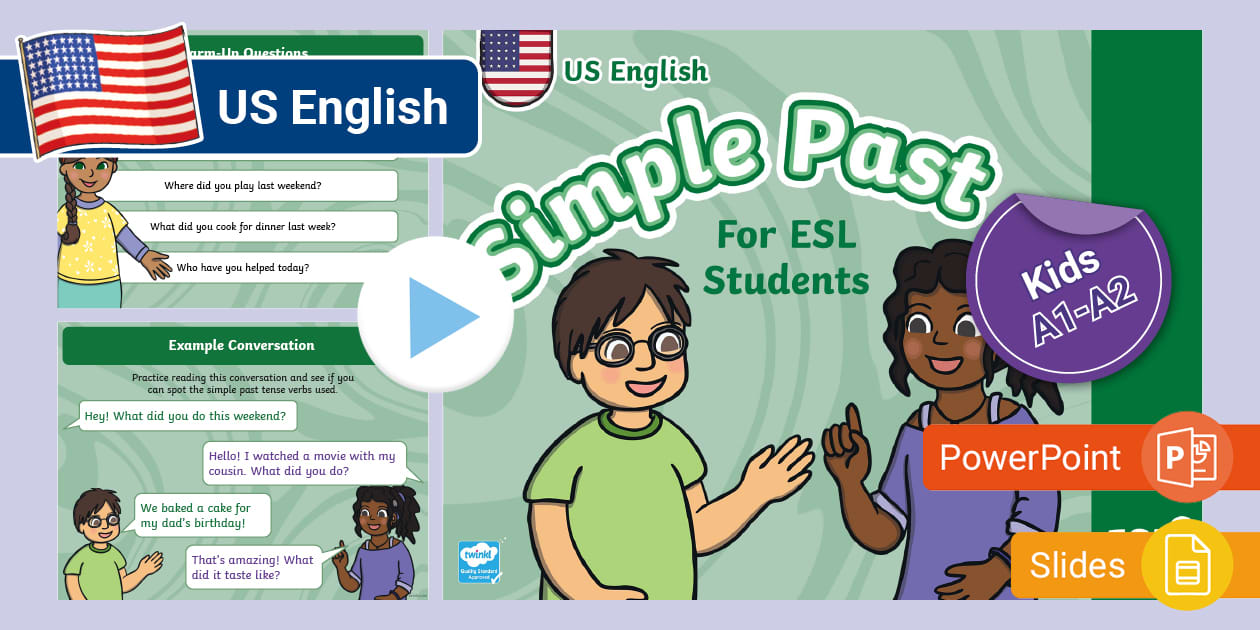 ESL Simple Past Lesson for Kids (teacher made) - Twinkl