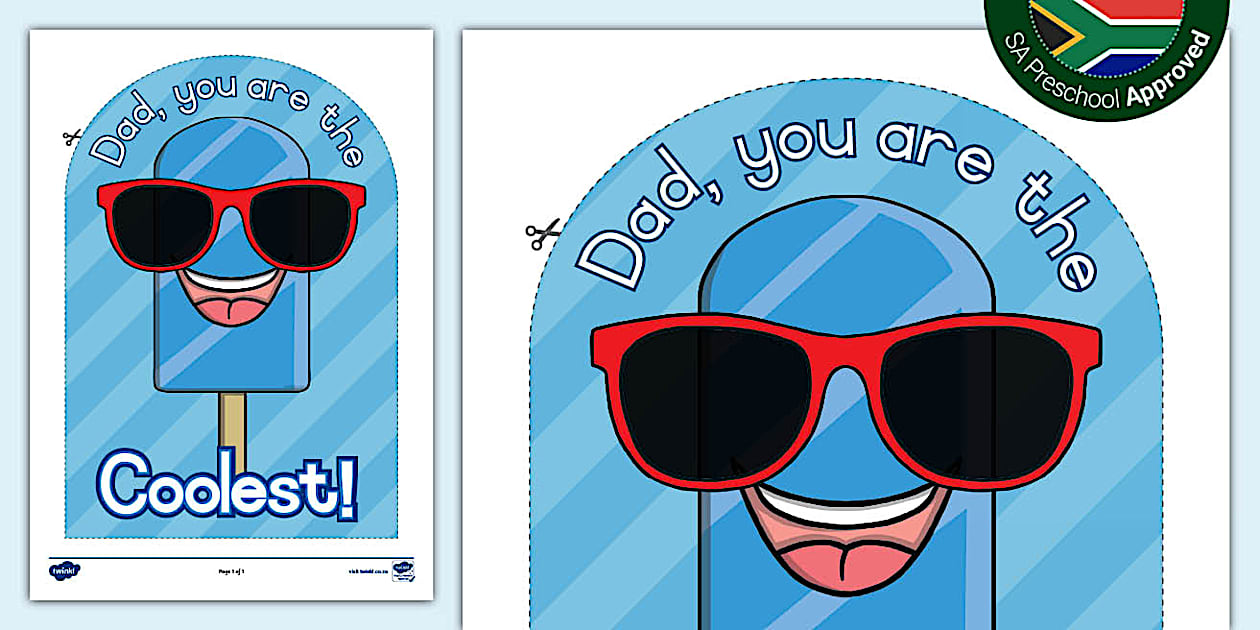 Father's Day Card- Dad You Are the Coolest (teacher made)