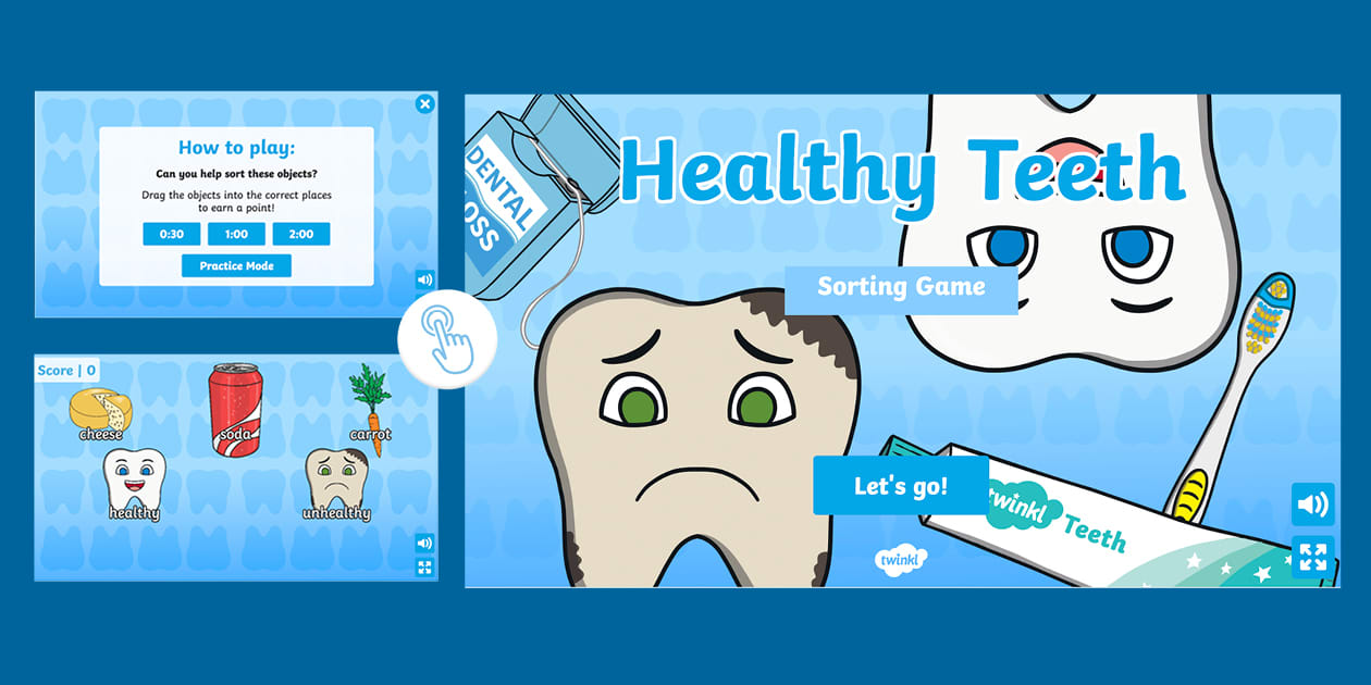 Healthy Teeth Interactive Sorting Game (teacher made)
