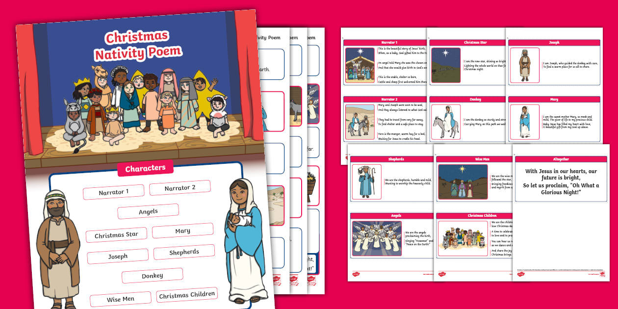 Christmas Nativity Poem Script (teacher made) - Twinkl