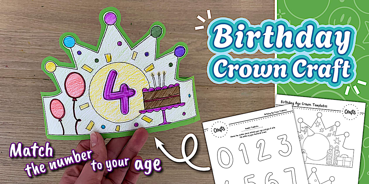 Birthday Age Crown Craft
