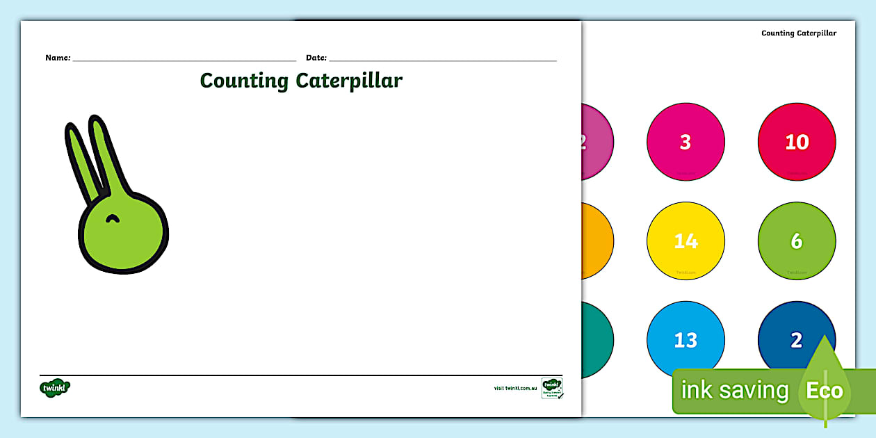 Counting Caterpillar 1-15 Activity Sheet | Twinkl - Twinkl