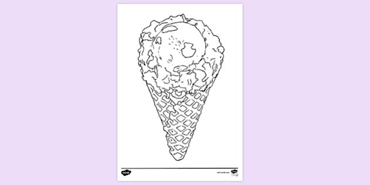 Ice Cream Colouring Sheet | Colouring Sheets (teacher made)