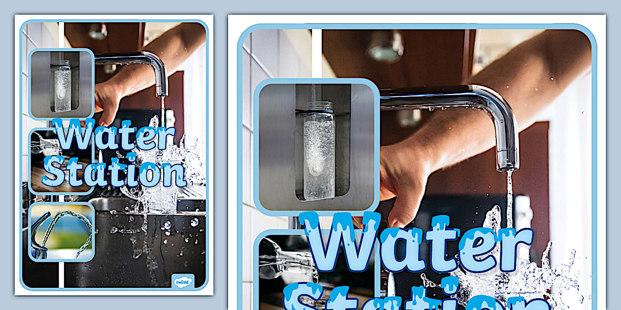 Water Station Photo Display Poster