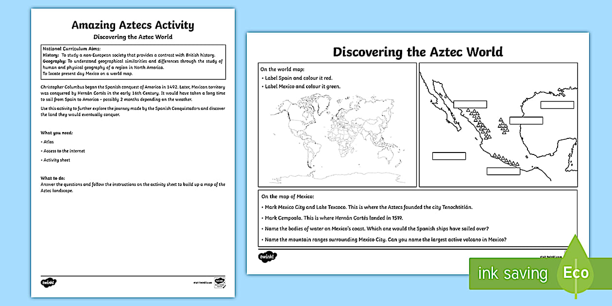 Discovering the Aztec World - Map of Where the Aztecs Lived