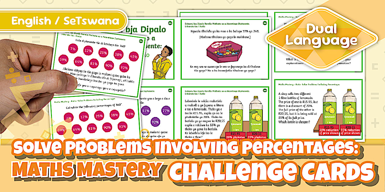 Grade 7 Maths - Term 2 - Solve Problems Involving Percentages: Maths ...