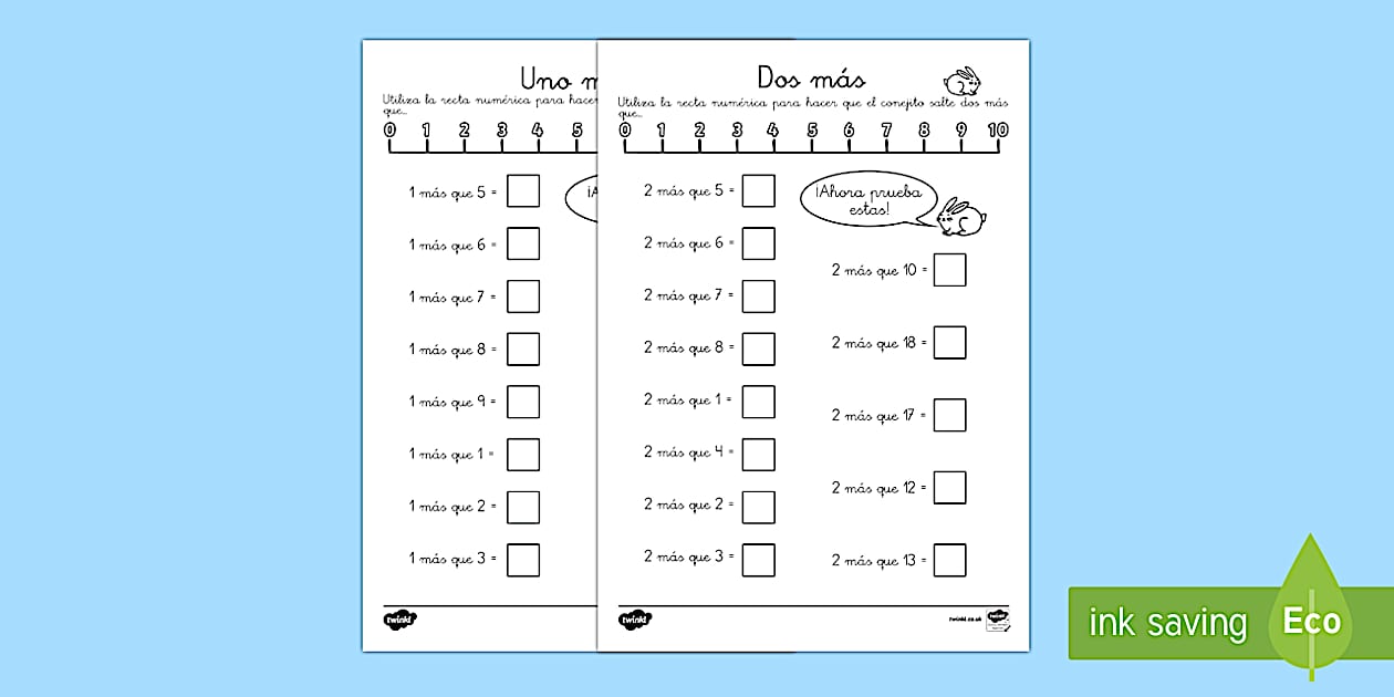 Uno más y uno menos Ficha de actividad - Twinkl