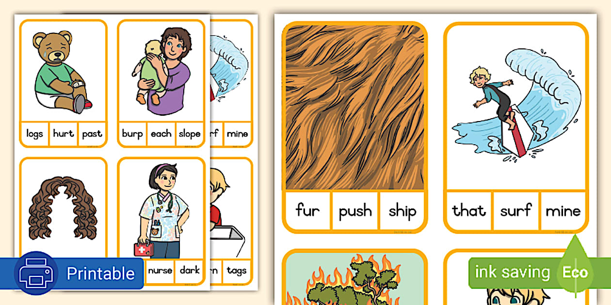 Grade 2 Phonics: -ur- Sound Peg Card Activity (teacher made)