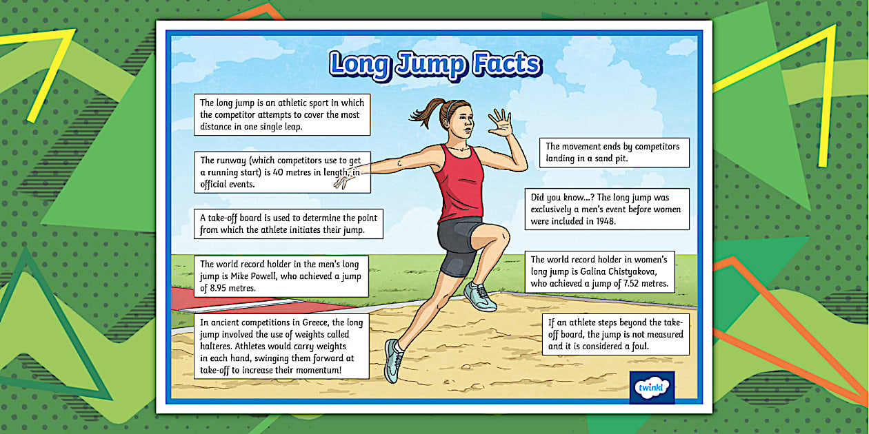 Long Jump Facts Display Poster (Teacher-Made) - Twinkl