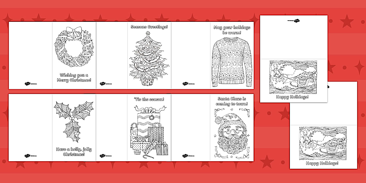Christmas Mindfulness Greeting Cards (Teacher-Made) - Twinkl