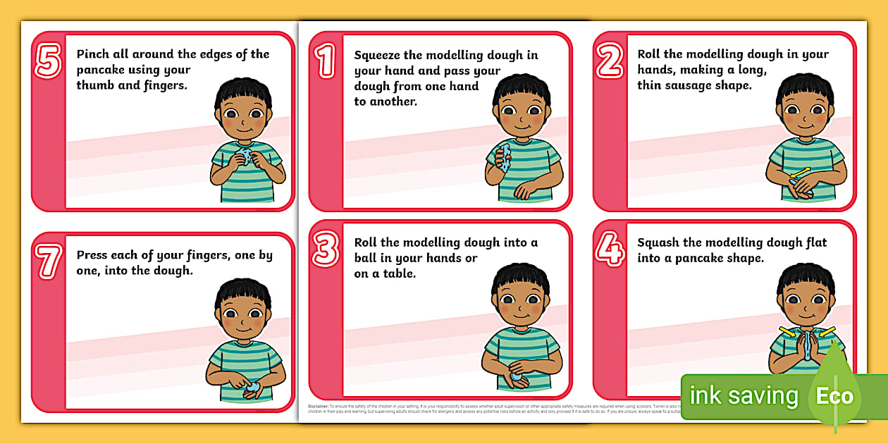 'We Love Modelling Dough Play' Song Child Activity Cards