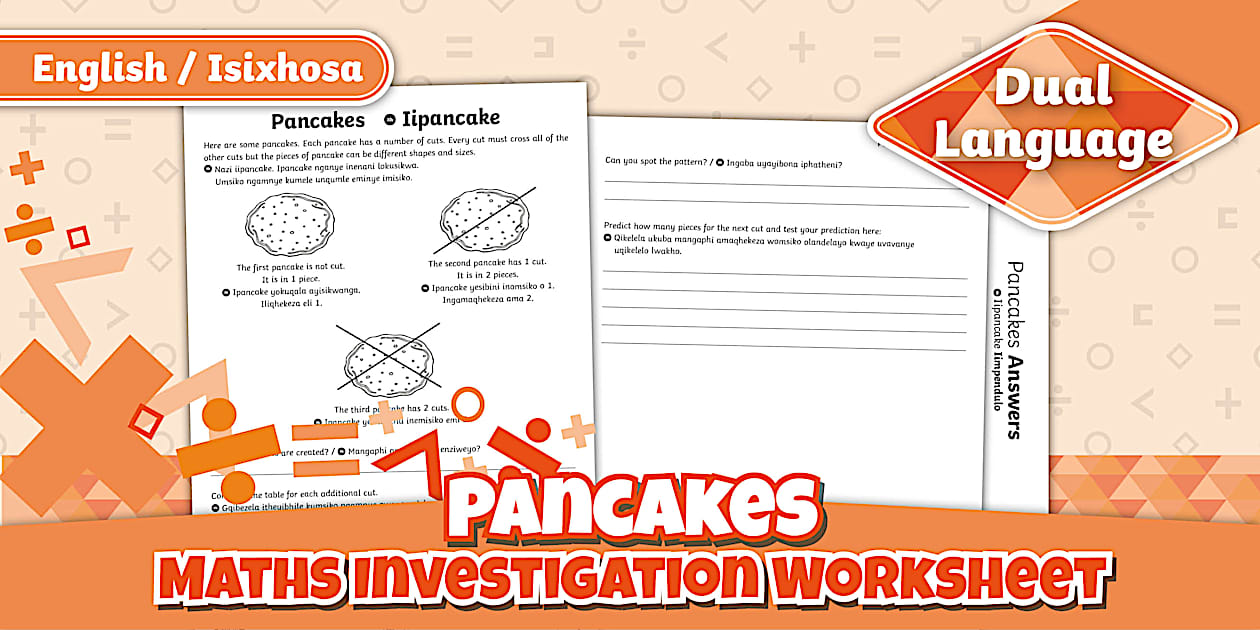 Grade 4 Maths Term 4 - Pancakes Maths Investigation Worksheet: