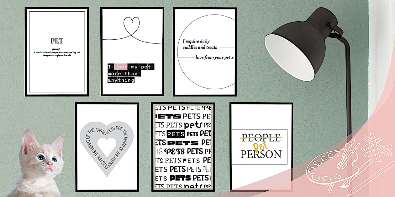 Pet Quotes Typography Posters Pack