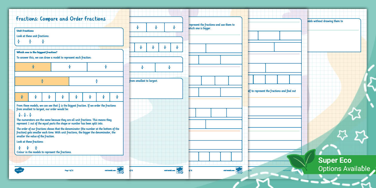 Fractions: Compare and Order Fractions (Ages 7 - 8 )