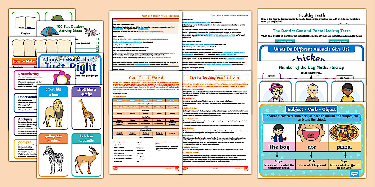 Year 1 Term 4 Week 8 Remote Home Learning Pack - Twinkl