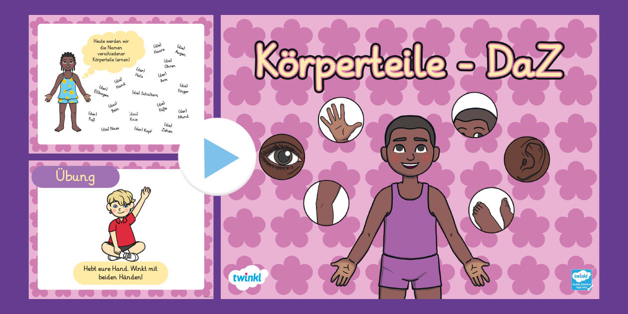 Körperteile DaZ PowerPoint (teacher made) - Twinkl