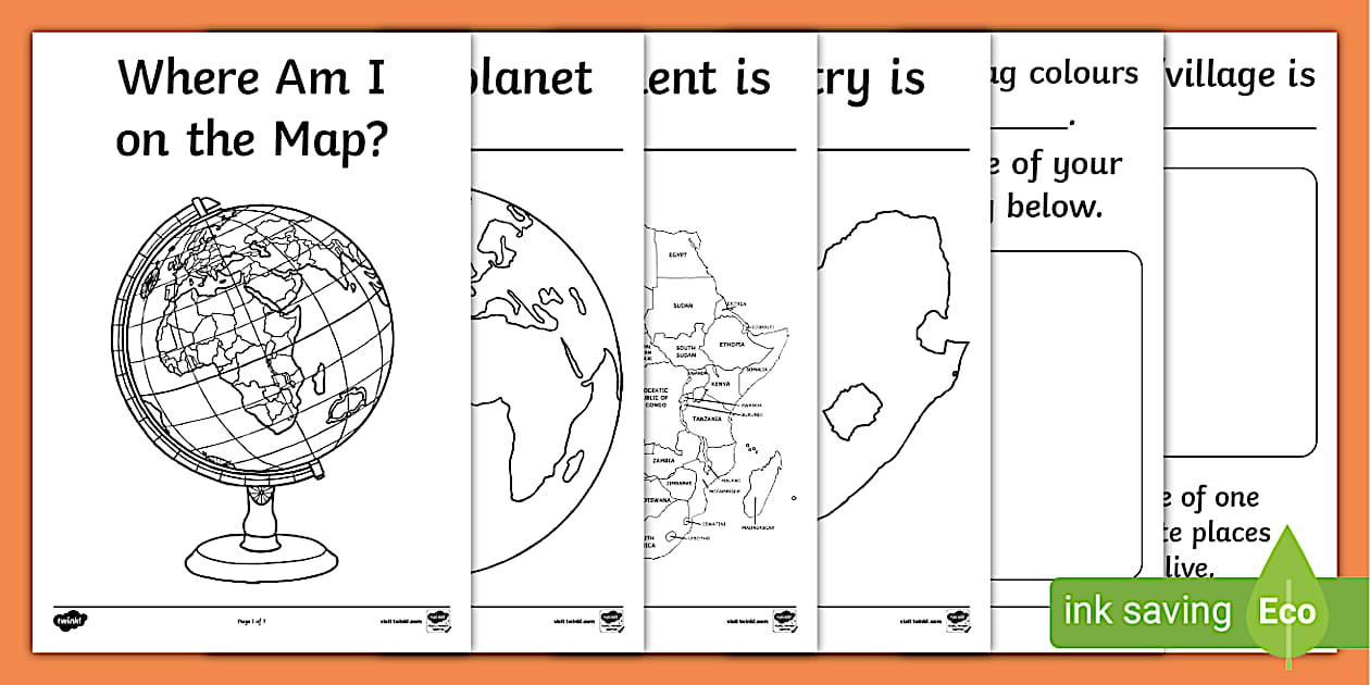 South Africa - Where Am I on the Map? Activity Booklet