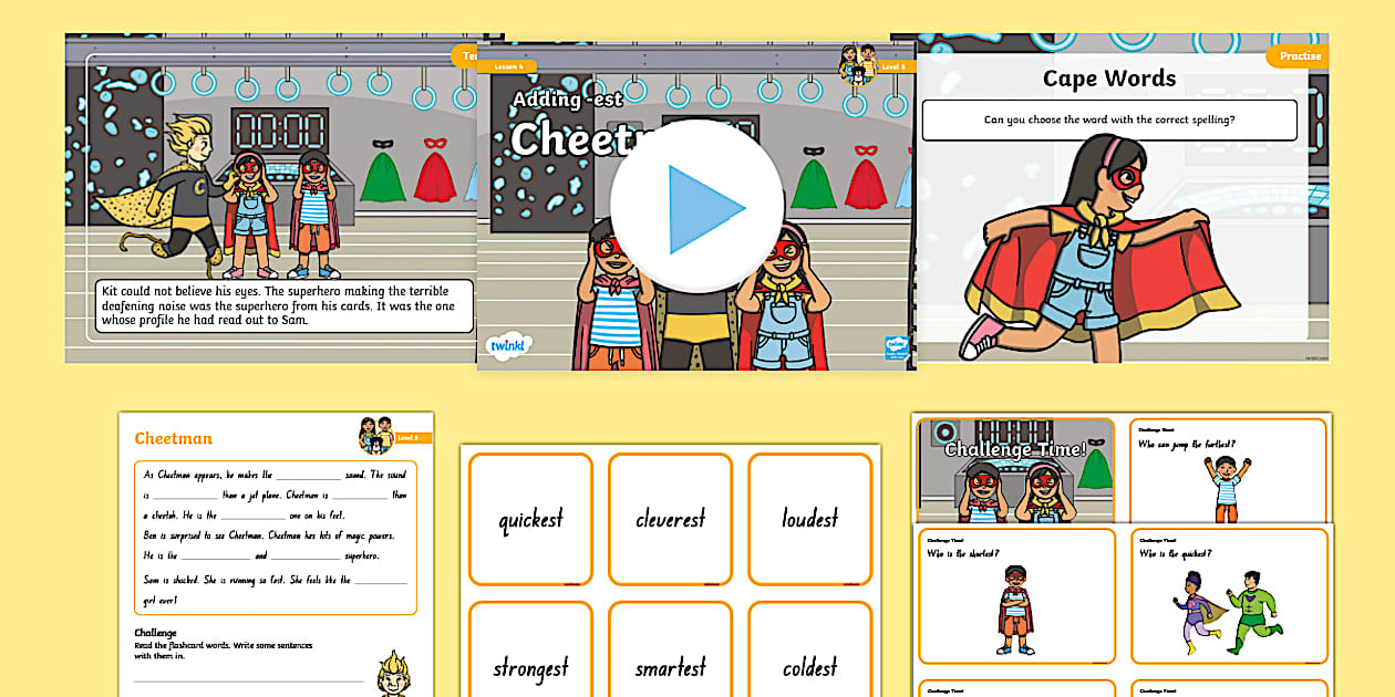 Adding -est Lesson Pack - Level 5 Week 24 Lesson 4 - Twinkl