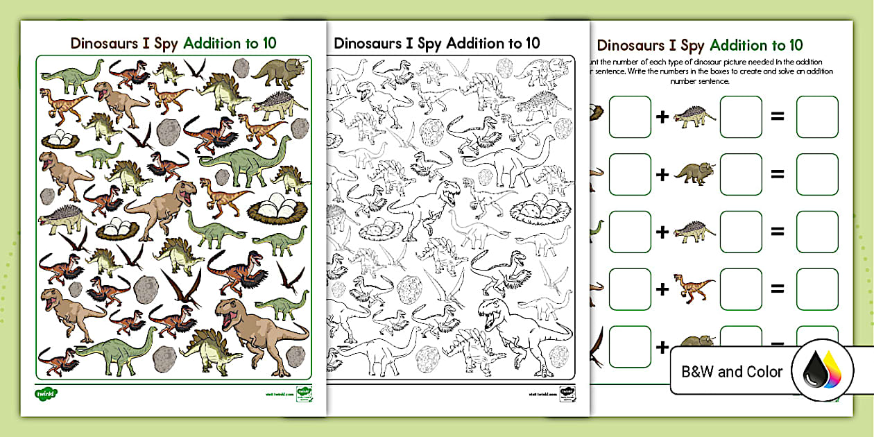 Dinosaur I Spy | Kindergarten Resource | Twinkl USA - Twinkl