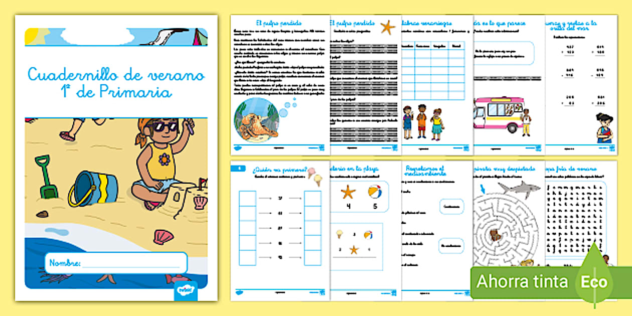 Cuadernillo de verano: 1º de Primaria (teacher made)
