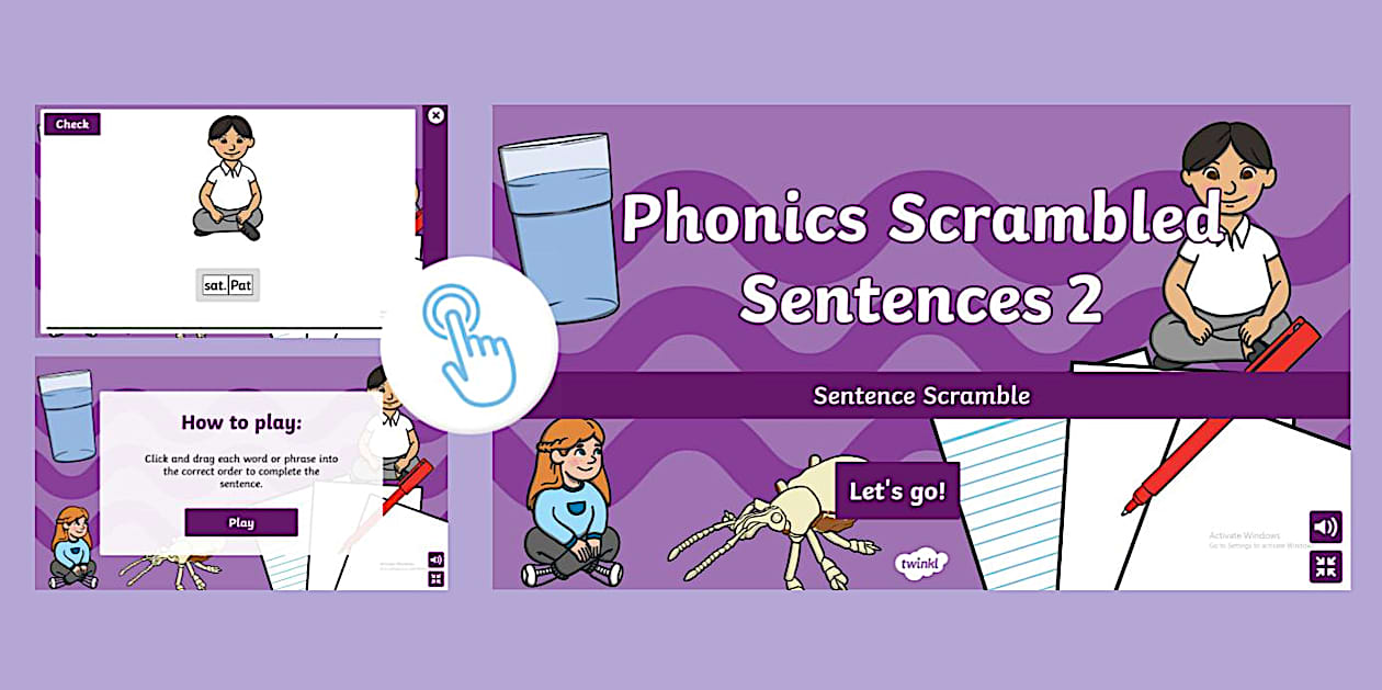 Set 2 Phonics Scrambled Sentences to support Phonics Plus 2