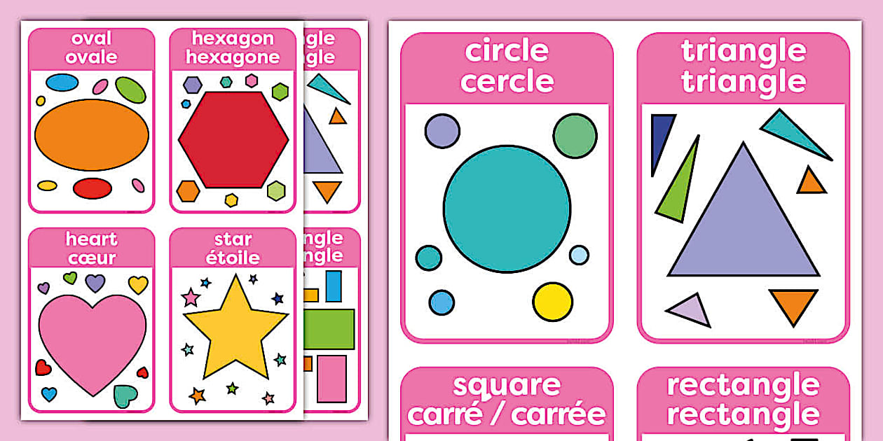 Let's Name the Shapes! Bilingual French/English Flashcards