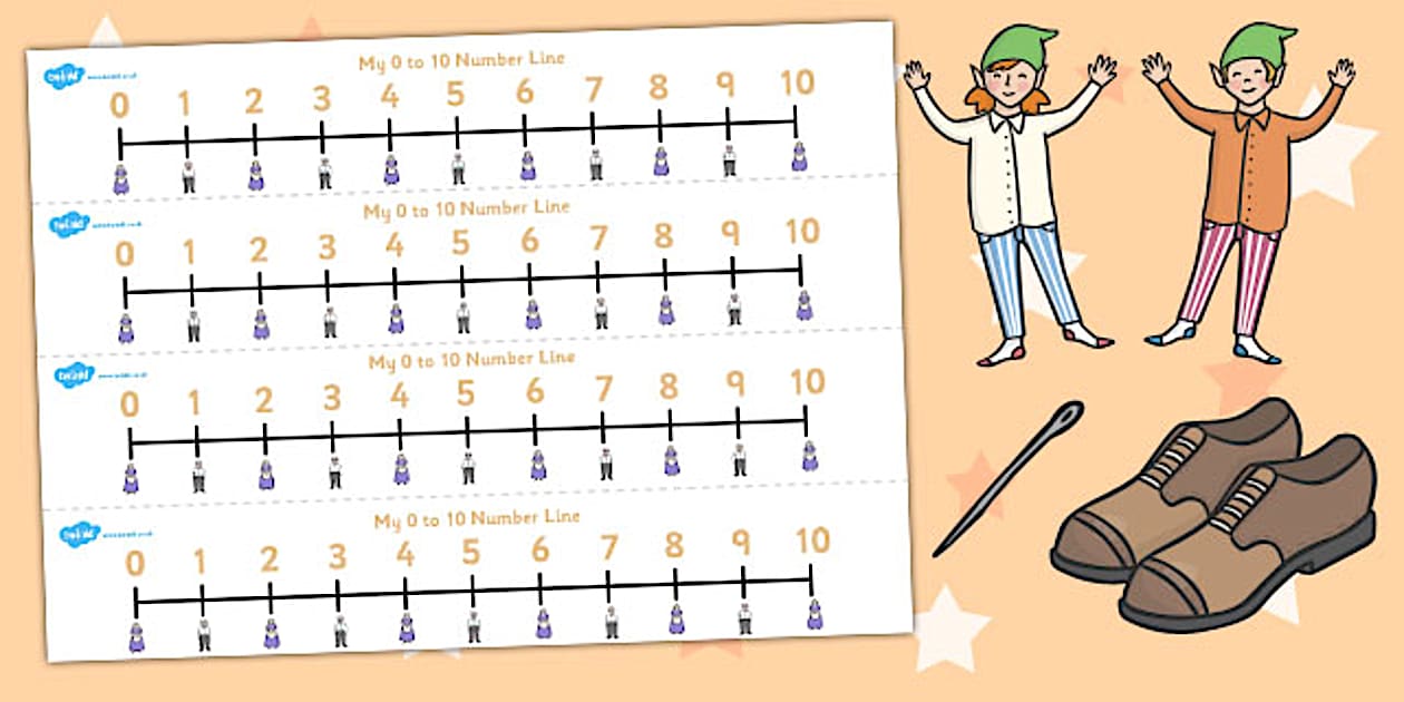 The Elves and the Shoemaker Number Lines 0-10 - number lines