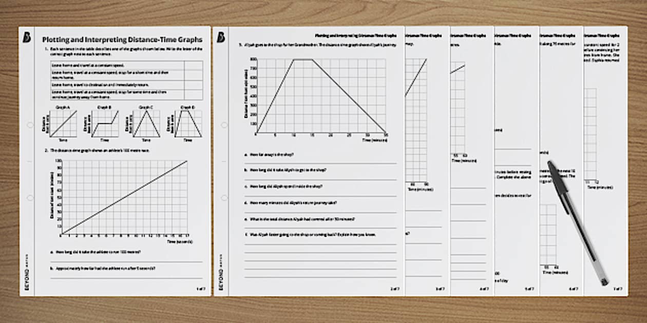 ёясй Plotting And Interpreting Distance Time Graphs Ks3 Maths
