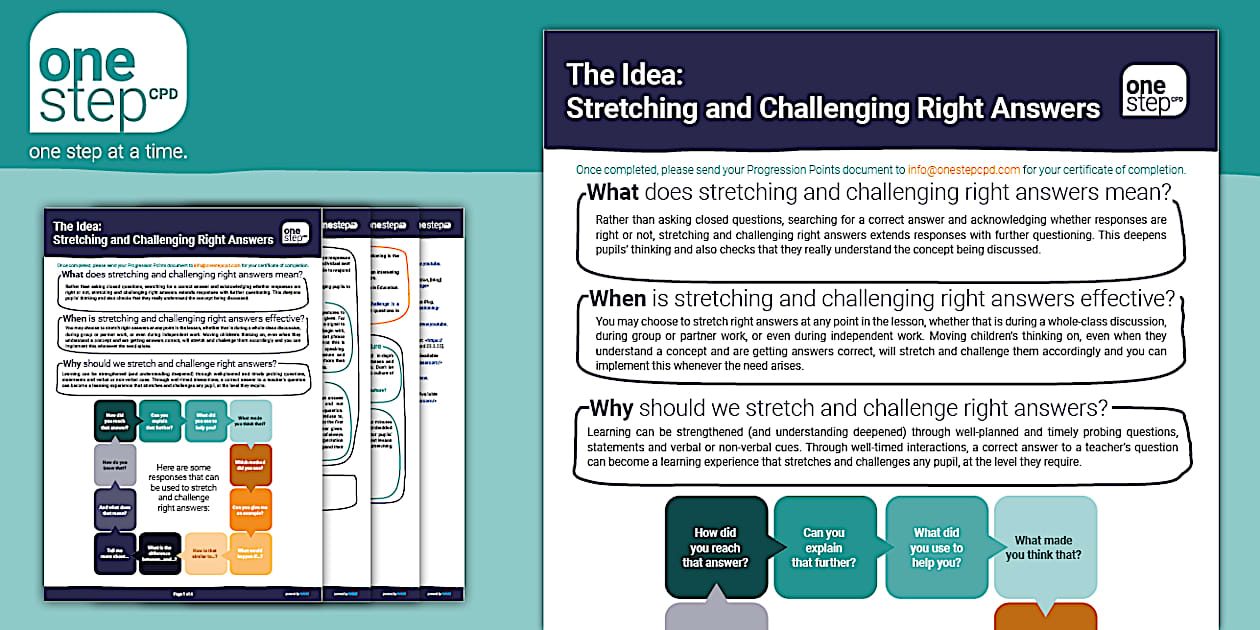 CPD: Stretch and Challenge Ideas (teacher made) - Twinkl