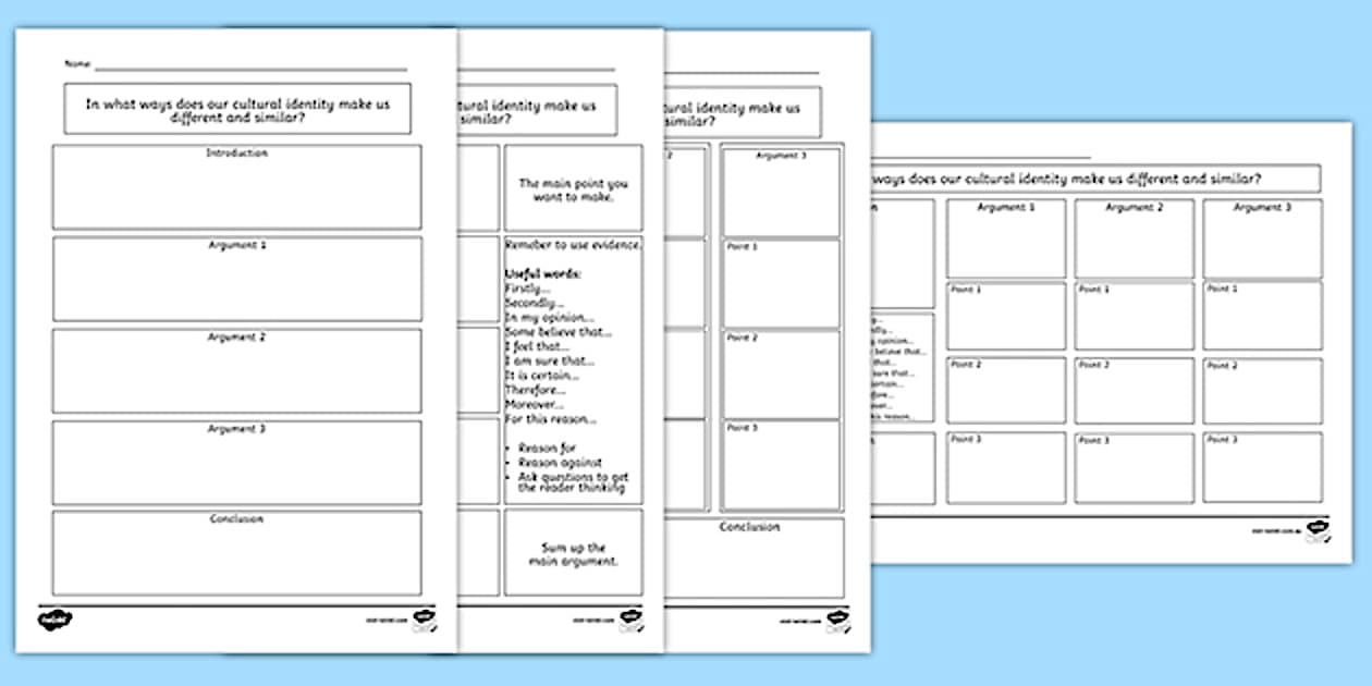 Cultural Diversity Persuasive Differentiated Writing Worksheet
