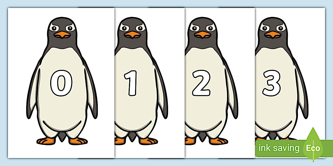 0-50 Penguins (teacher made) - Twinkl