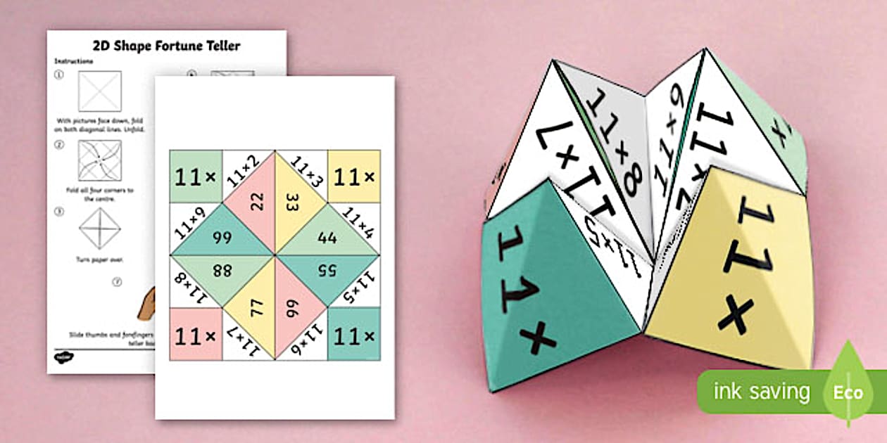 11 Times Table Fortune Teller (teacher made) - Twinkl
