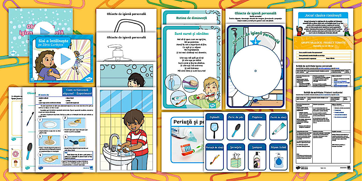 Grupa mijlocie: Igienă personală – Pachet pentru profesori