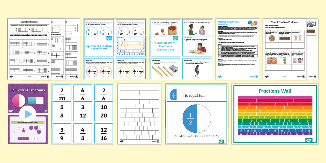NAPLAN Yr 3 Fractions Activity Pack (teacher made) - Twinkl