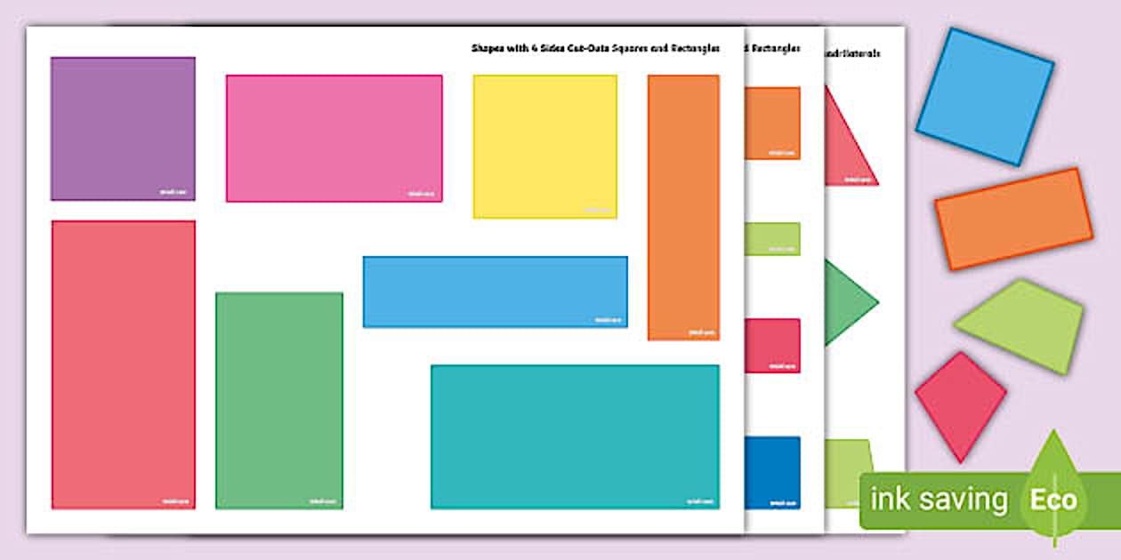 👉 Shapes with 4 Sides Cut-Outs (teacher made) - Twinkl