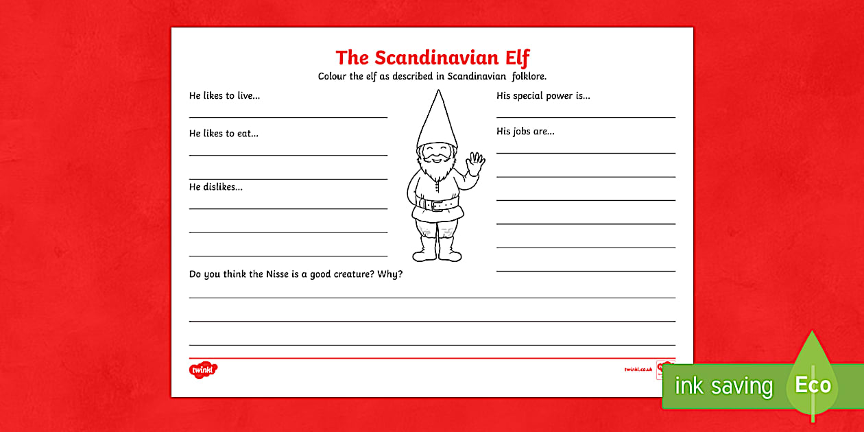The Scandinavian Elf Worksheet / Worksheet-Australia