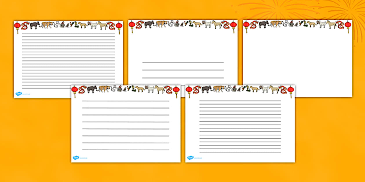 Editable Chinese New Year Page Borders (Landscape) - Twinkl