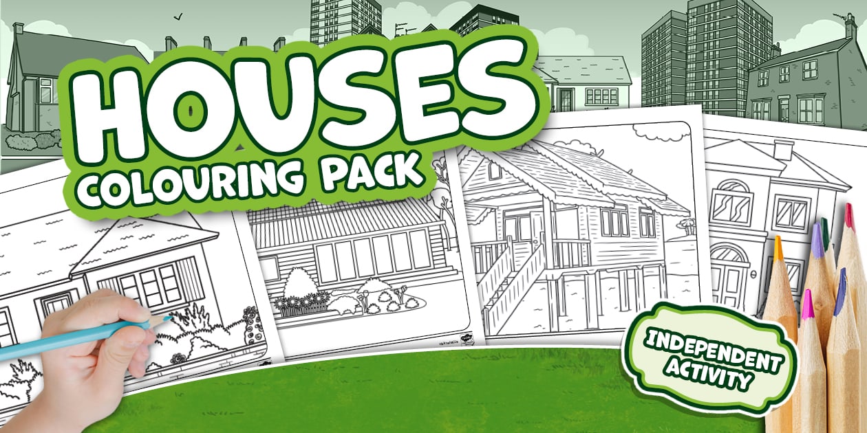 Houses Colouring Pack